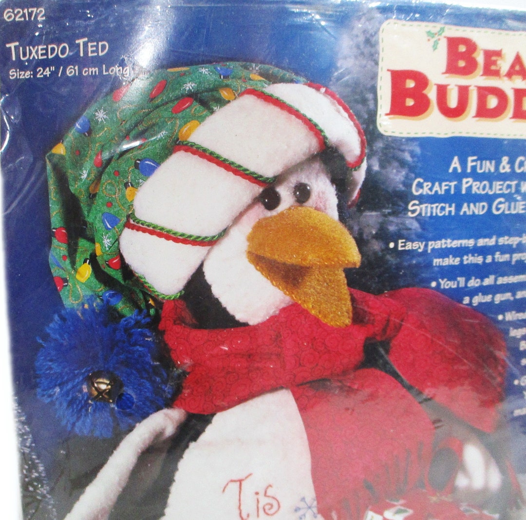 1999 Vintage Dimensions Kit Tuxedo Ted Penguin NIP Holiday Craft Stitch ...