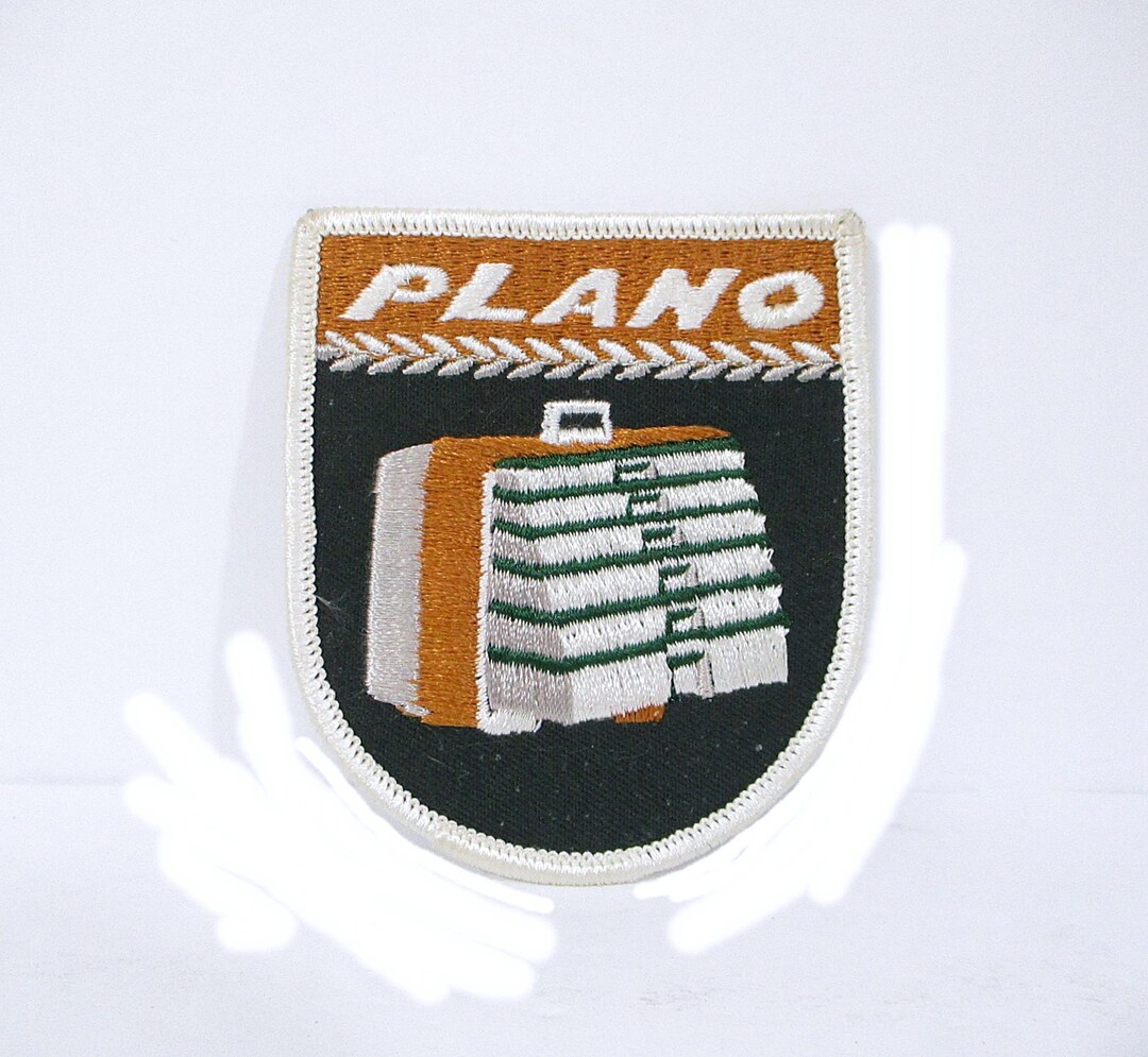 Vintage PLANO Fishing Systems Patch Emblem Applique Tackle Box Storage ...