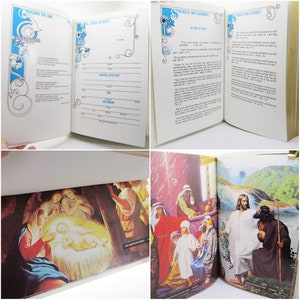 1976 Vintage White Catholic Memorial Edition Holy Bible Unused in Cedar ...