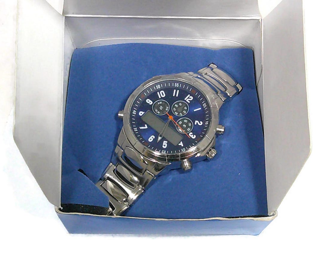 2005 Vintage Avon Mens Analog Digital Quartz Movement Watch NIP ...