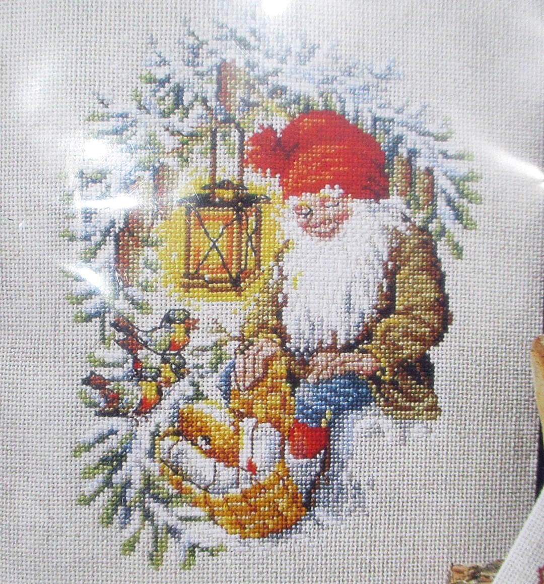 NIP CEWEC Danish Scandinavian Design Cross Stitch Kit GNOME Red Hat ...
