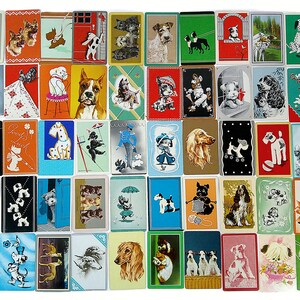 Vintage Playing Cards All DOGS Puppies Bulldog Boxer Poodles Mixed Lot ...