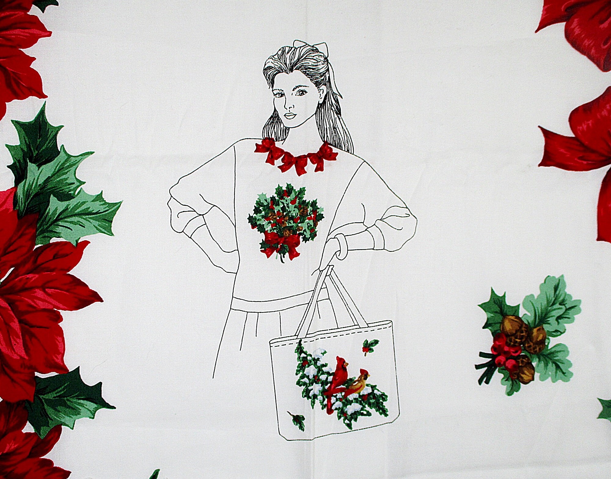Vintage Cut N Sew Applique Panel Christmas Greenery Wearable - Etsy