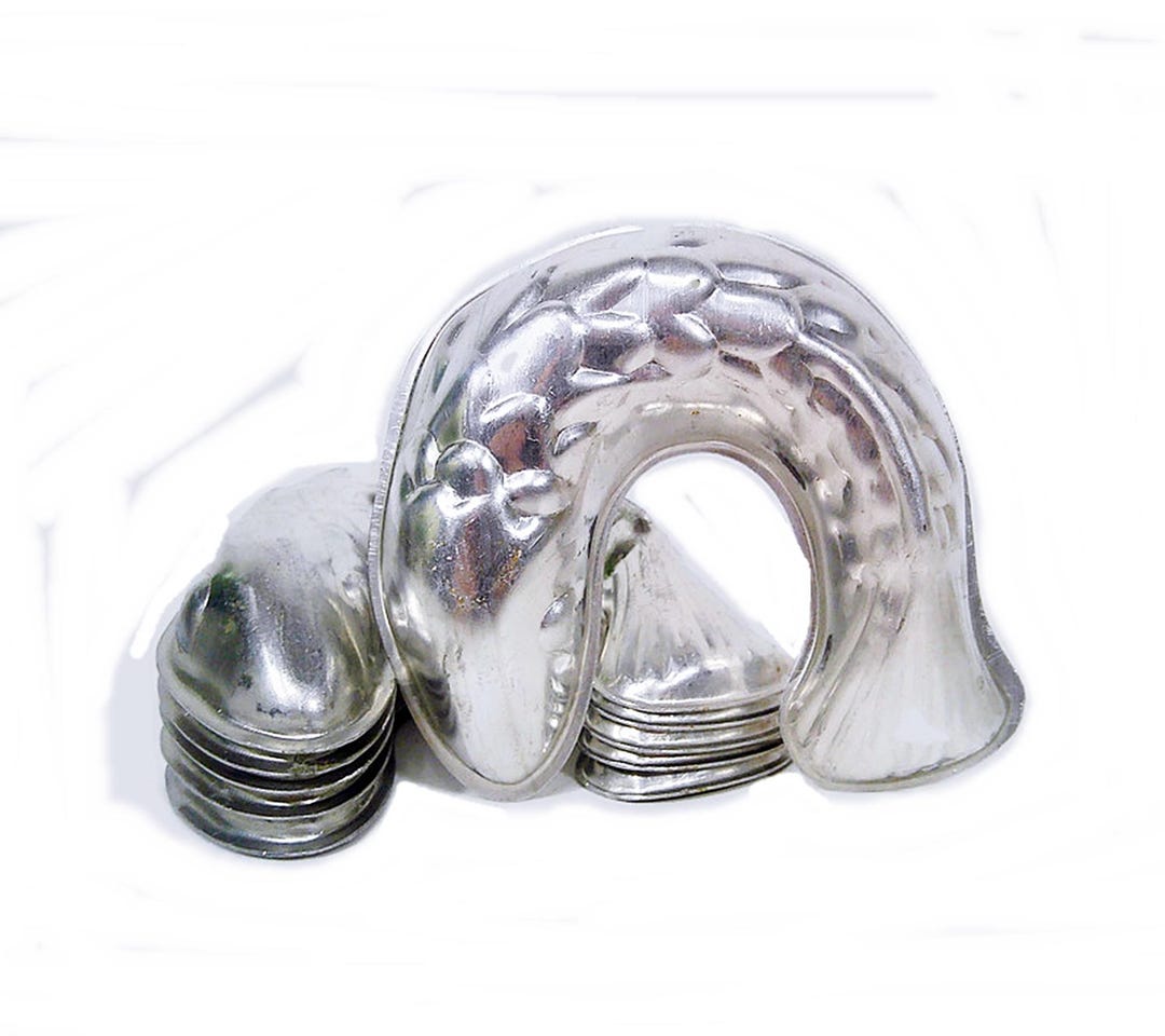 Vintage Fish Molds Tin Aluminum Metal Set of Six Salmon Pate Aspic ...