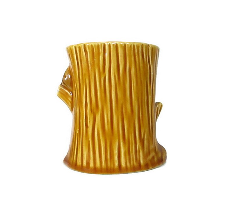 Vintage Bank Ceramic Classic 1970s OWL Tree Stump Yellow Mushrooms ...
