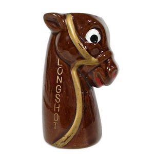 Vintage Shot Glasses Race Horse & Jockey Longshot Short Shot ...