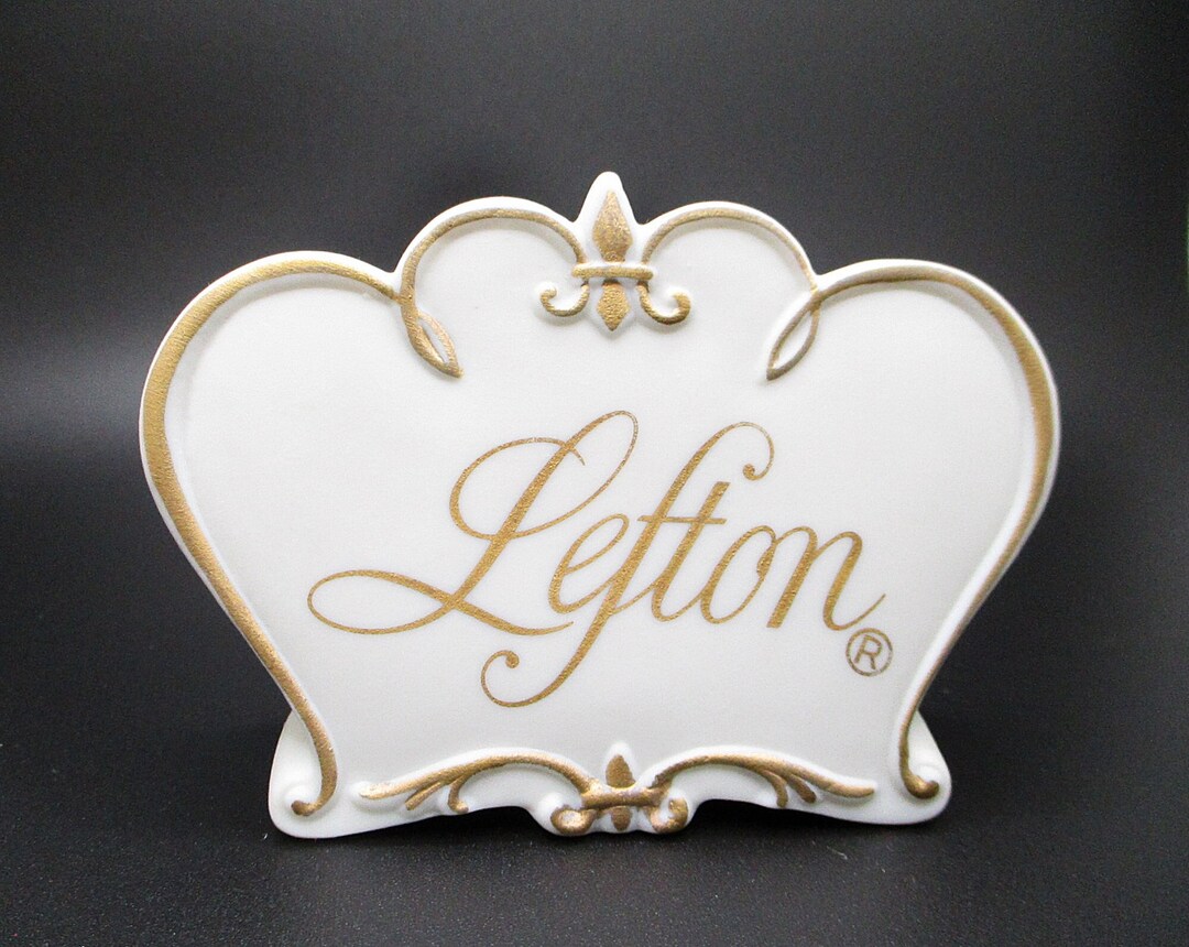 Vintage LEFTON Bisque Sign Department Store Counter Display Crown Shape ...