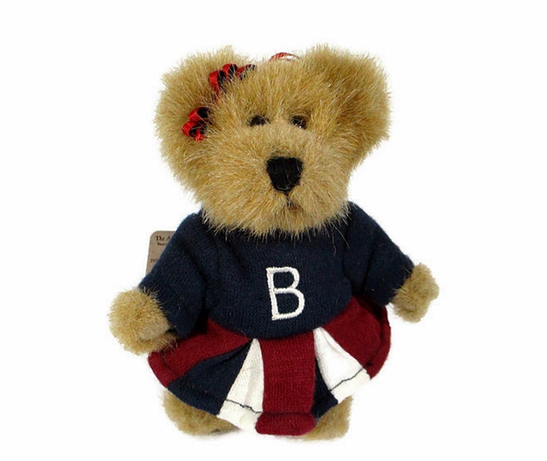 Vintage Small Boyds Bears Cheerleader Perky P. Rally Plush Ornament W ...
