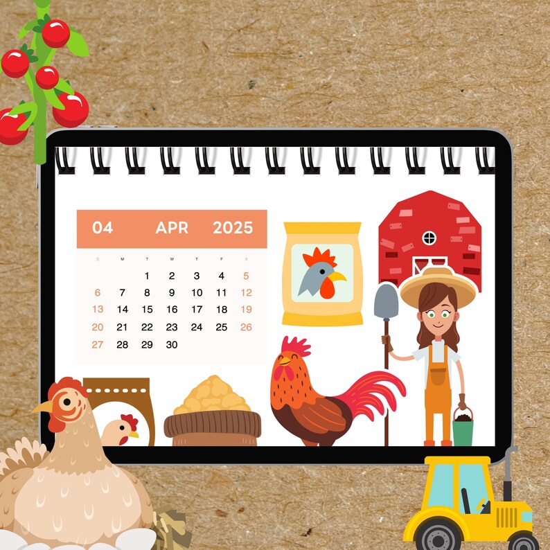 Calendar 2025 Farmer,gardener Calendar Destination Calendar,desk ...