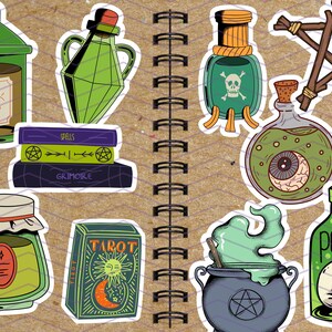 Magic Spells 100 Stickers Clipart, Magic Sticker,digital Download ...