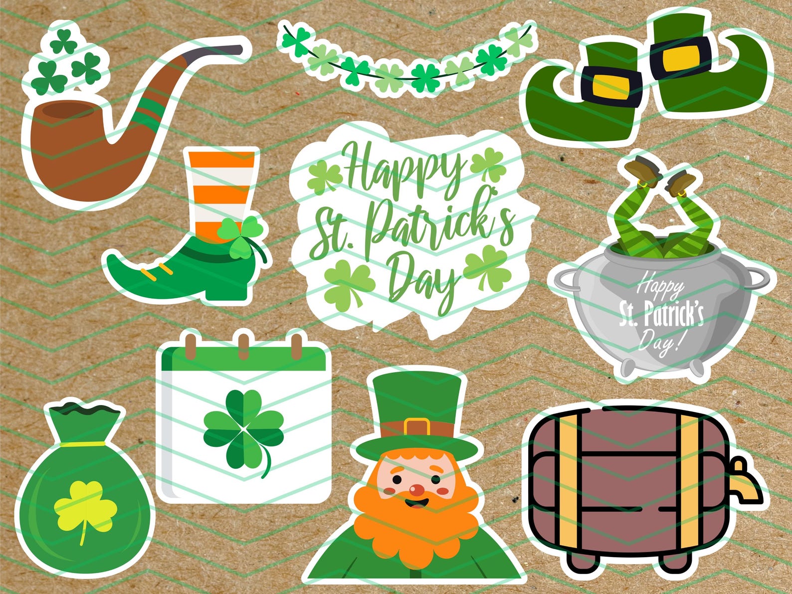 St.patrick's Day 100 Stickers, Digital Stickers,digital Planner, Irish ...