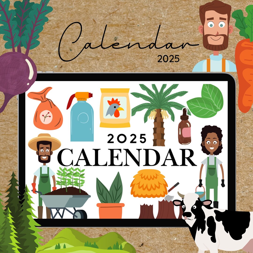 Calendar 2025 Farmer,gardener Calendar Destination Calendar,desk ...