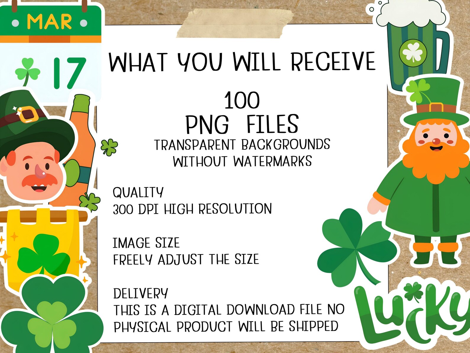 St.patrick's Day 100 Stickers, Digital Stickers,digital Planner, Irish ...