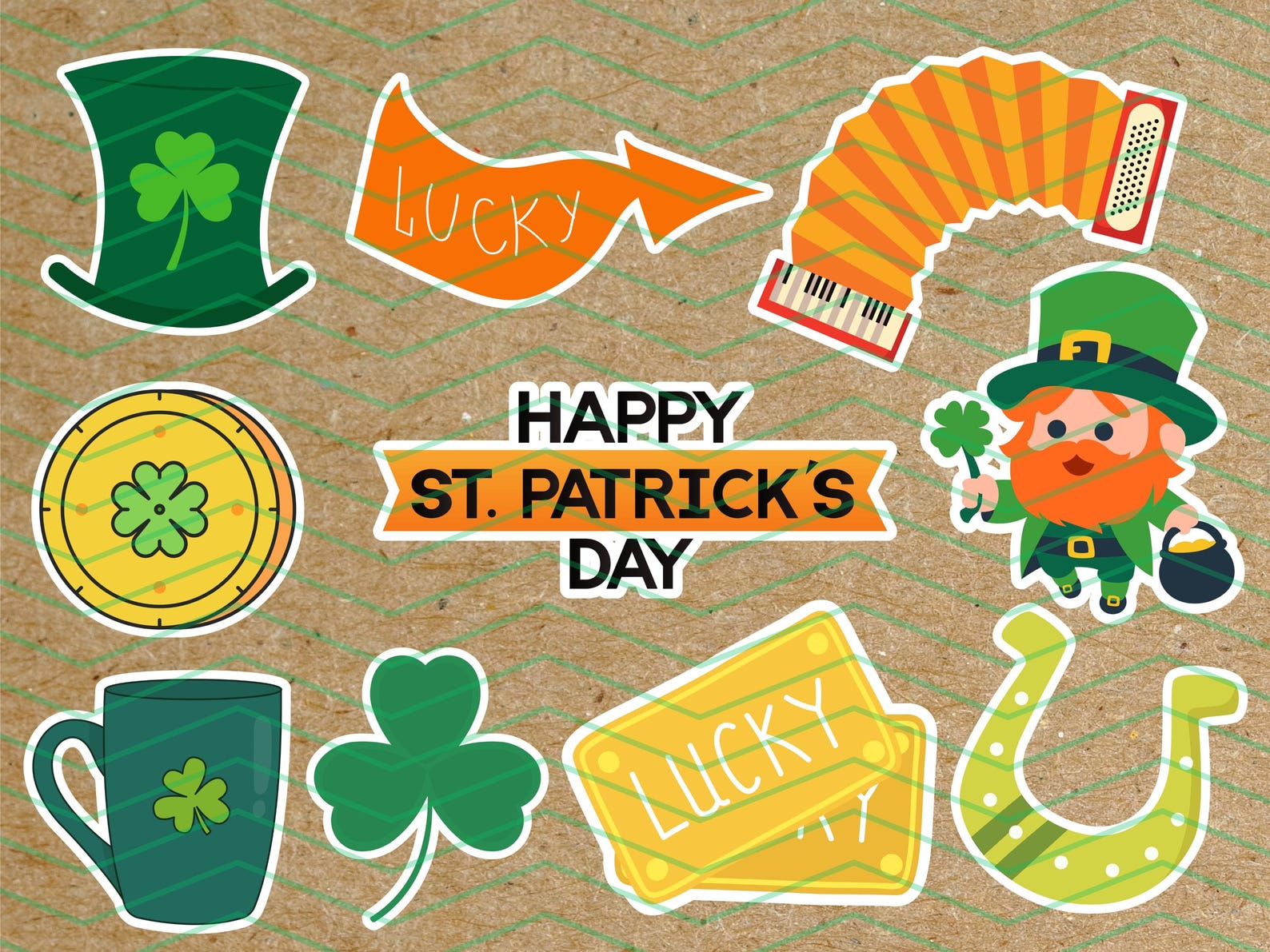St.patrick's Day 100 Stickers, Digital Stickers,digital Planner, Irish ...