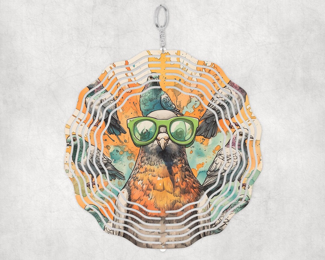 Funny Pigeon Animal Wind Spinner Sublimation Design Digital Download ...