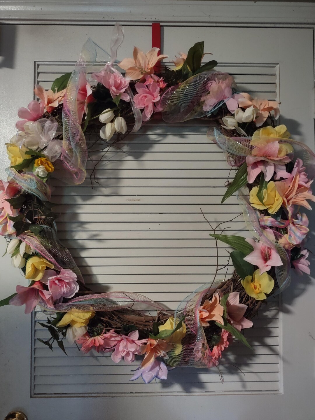 Wreath Lilies and Ribbon - Etsy