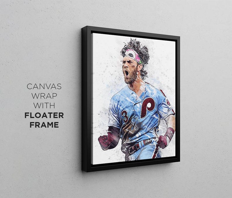 Bryce Harper Poster, Philadelphia Phillies | Printed Poster, Canvas ...