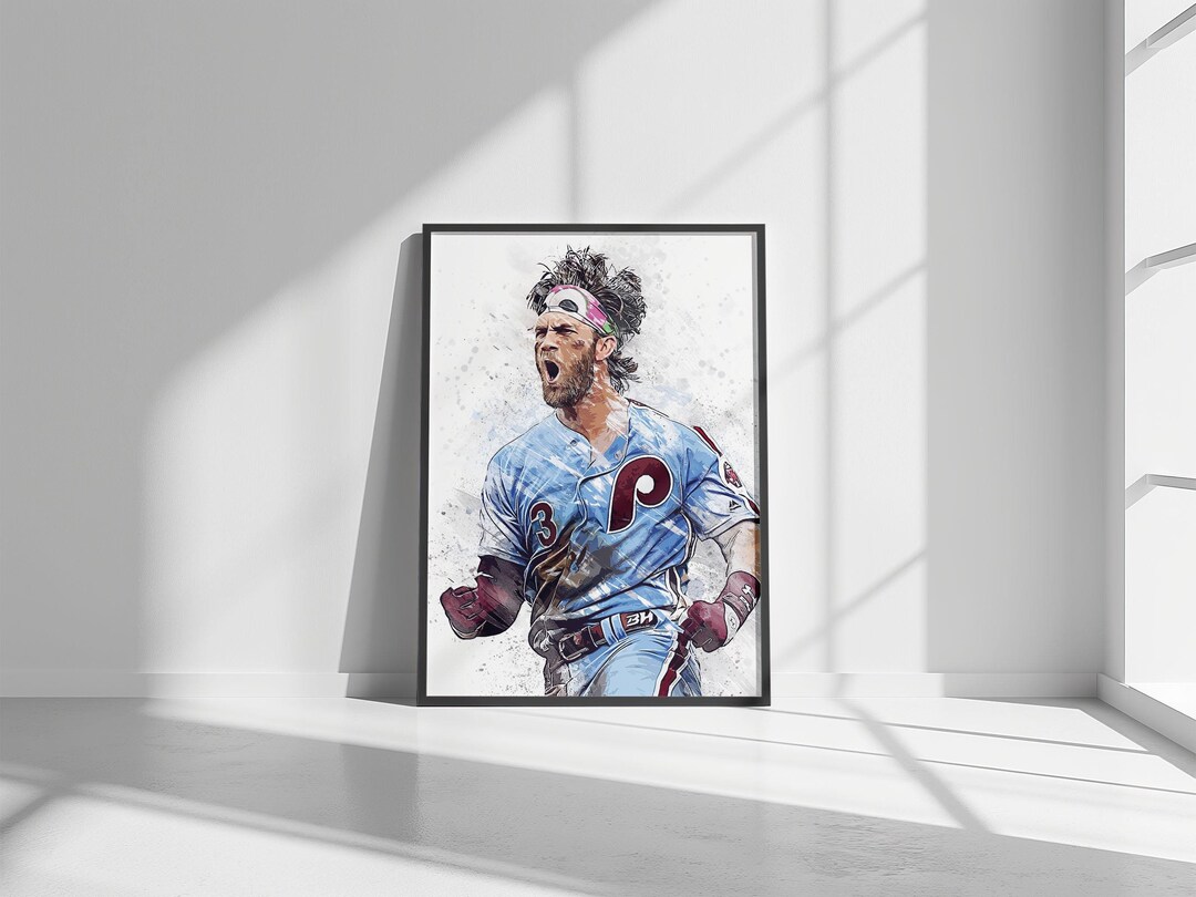Bryce Harper Poster, Philadelphia Phillies | Printed Poster, Canvas ...