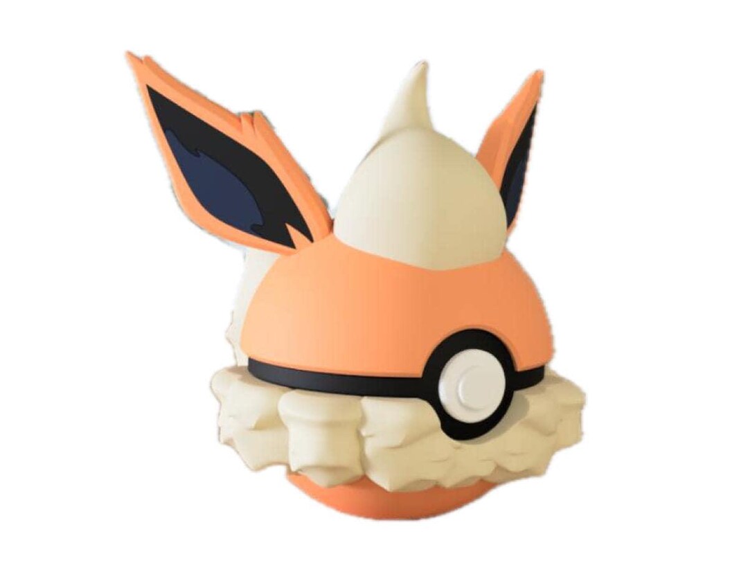 3D Printed Flamara Ball (flareon Ball) Pokéball - Perfect for ...