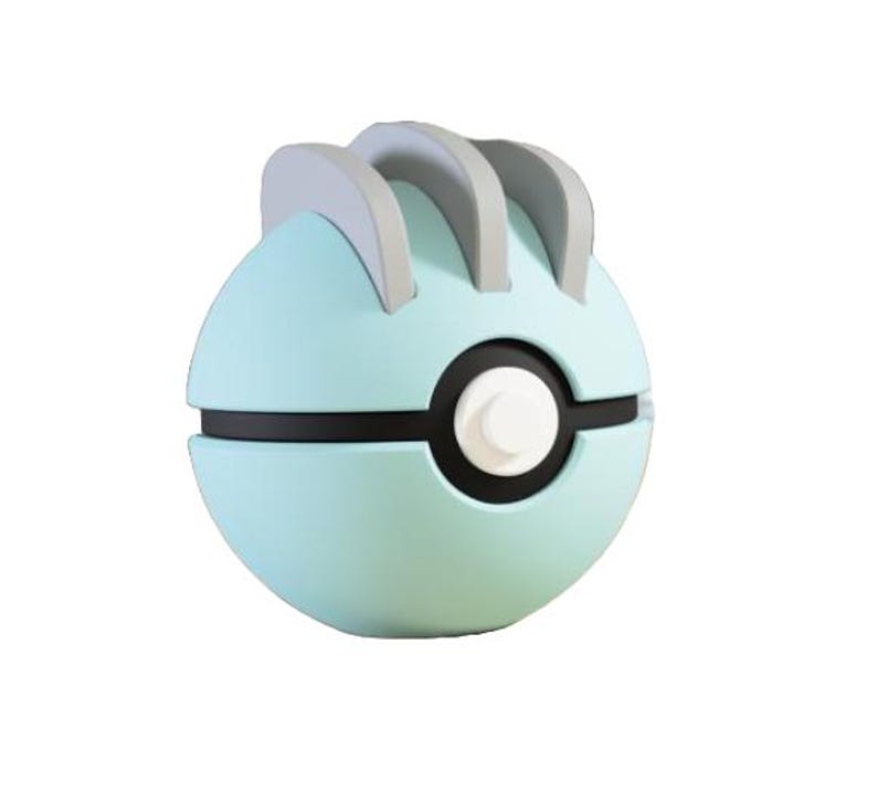 Machop Pokeball, 3D Printed Pokémon Collectible, Kanto Decoration ...