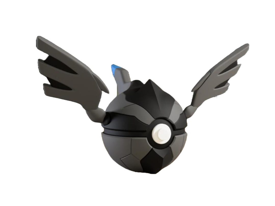 Zekrom Pokeball, 3D Printed Pokémon Collectible, Unova Decoration ...