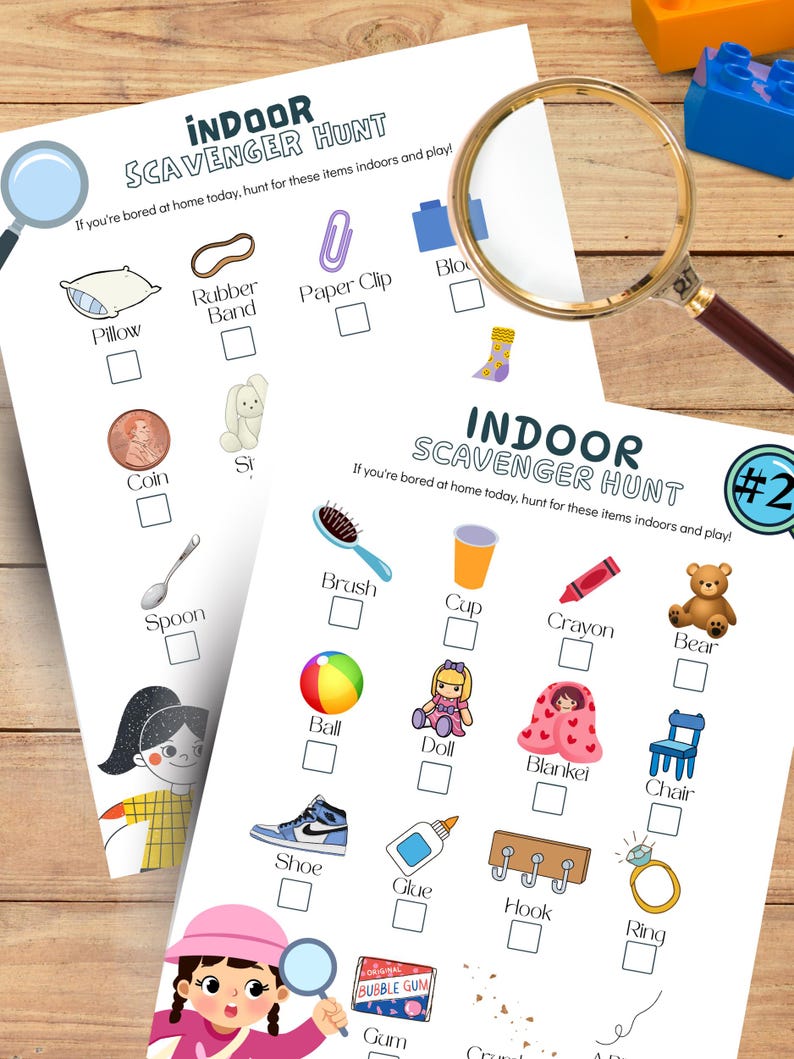 Indoor Scavenger Hunt Printable | Rhyming Kids Activity | Rainy Day ...