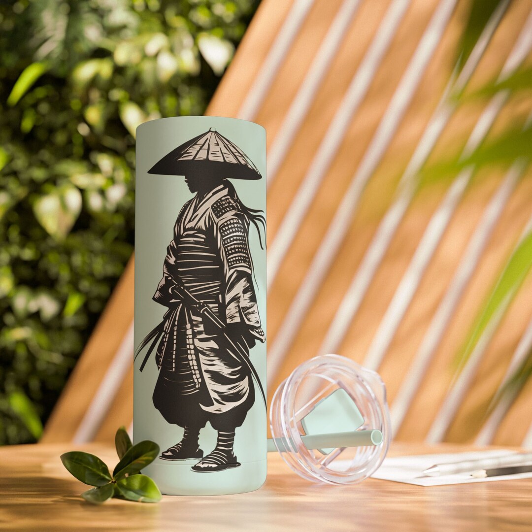 Samurai Tumbler, Traditional Japanese Warrior Art, Insulated Travel Mug ...