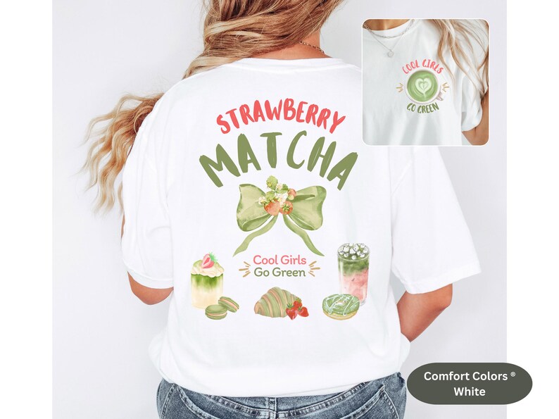 Strawberry Matcha Shirt Green Tea Lover Gift Matcha Latte Gift Barista ...