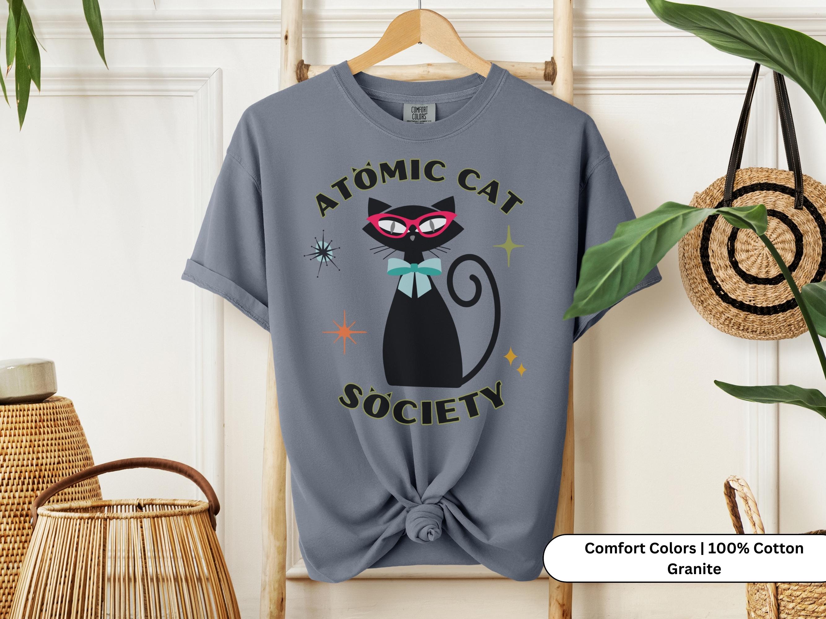 Atomic Cat Shirt Gift for Cat Lovers Mid Century Modern Art Retro ...