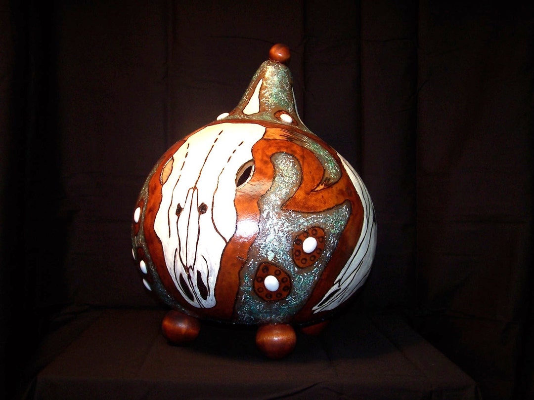 Cow Skull Gourd - Etsy