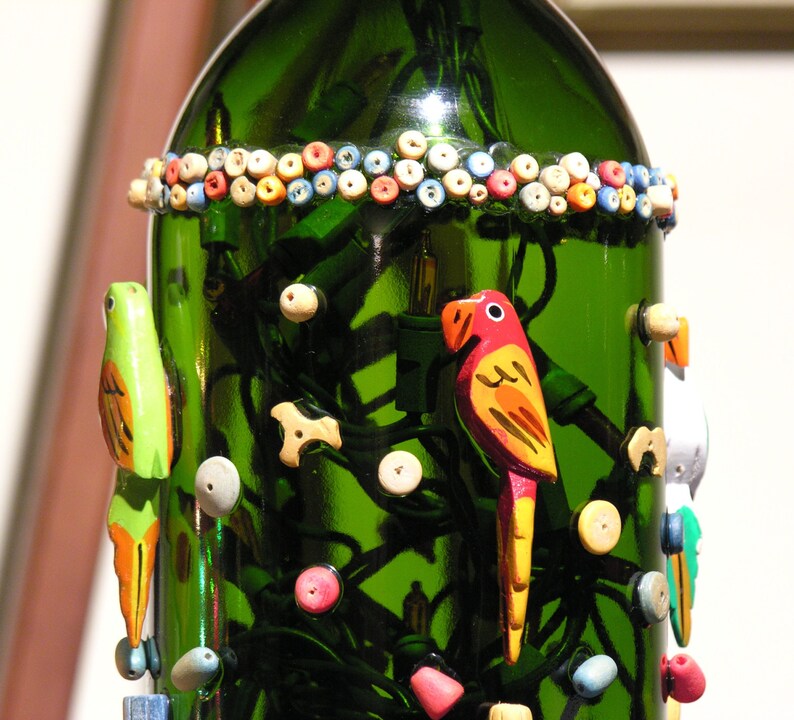 Parrot Lighted Bottle - Etsy