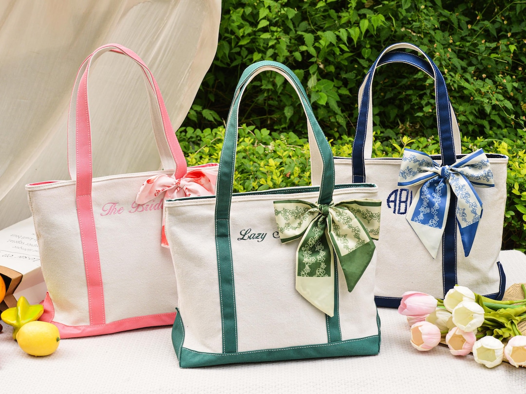 Custom Tote Bag, Beach Handbags, Bridesmaid Gift, Personalized ...