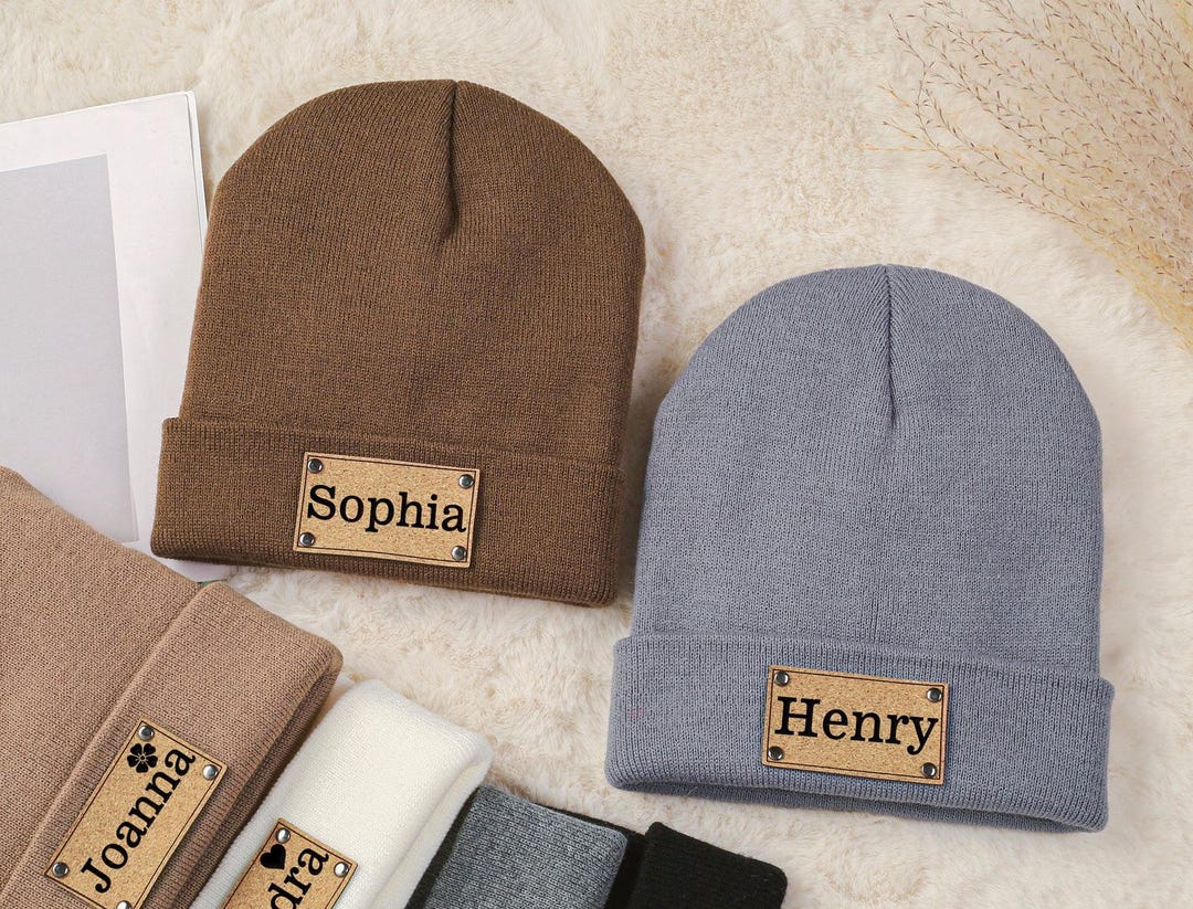Personalized Beanies for Babies,custom Newborn Baby Beanies,leather ...