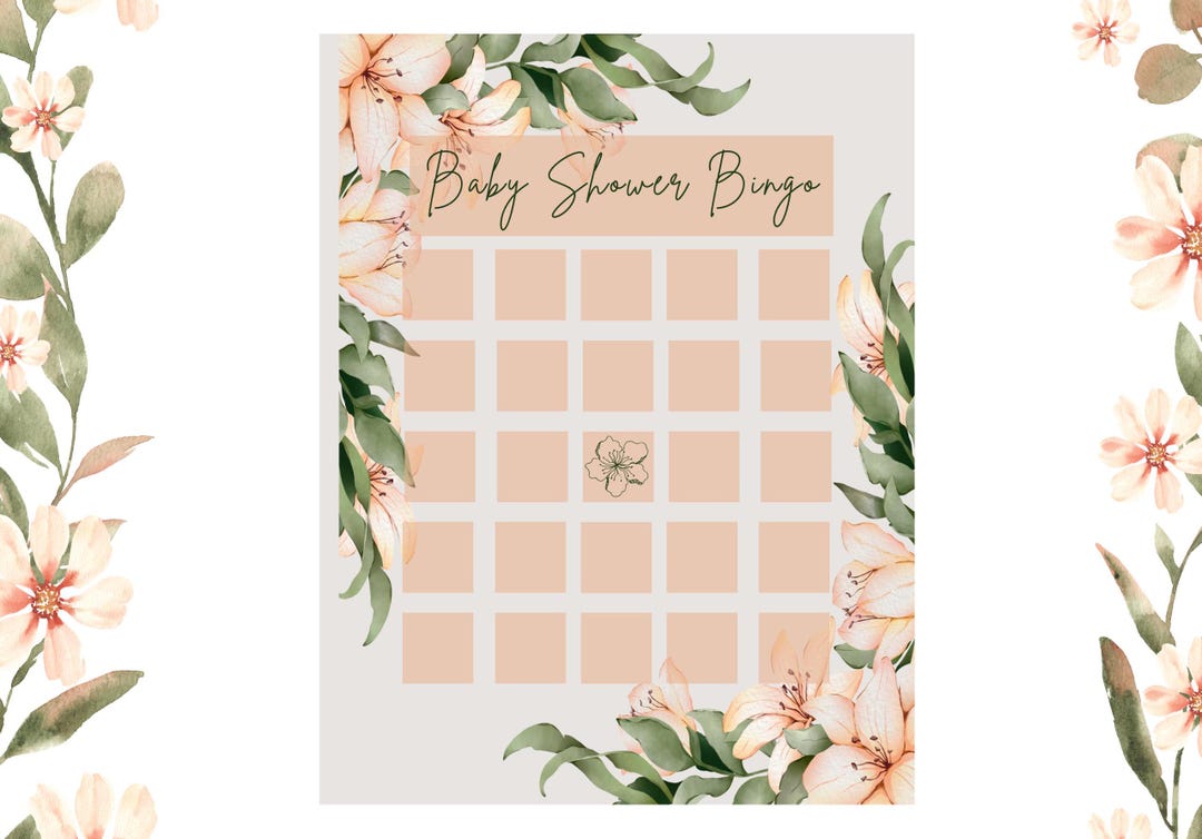 Baby Shower Bingo | Baby Shower Game | Printable | Self Editable ...