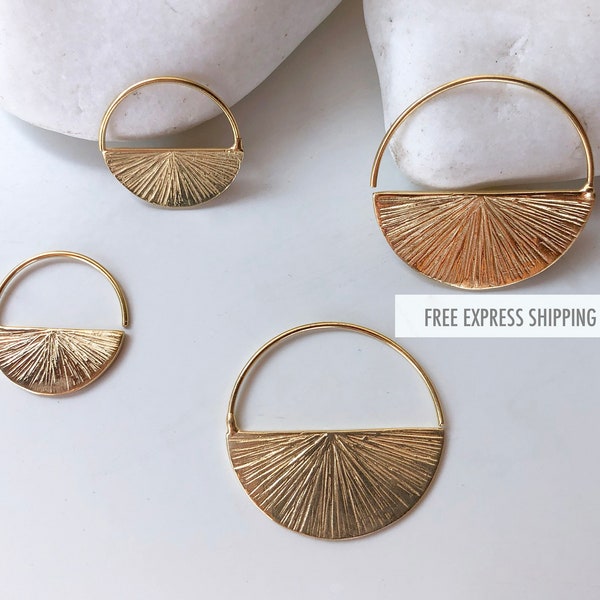 Half Circle Earrings - Etsy