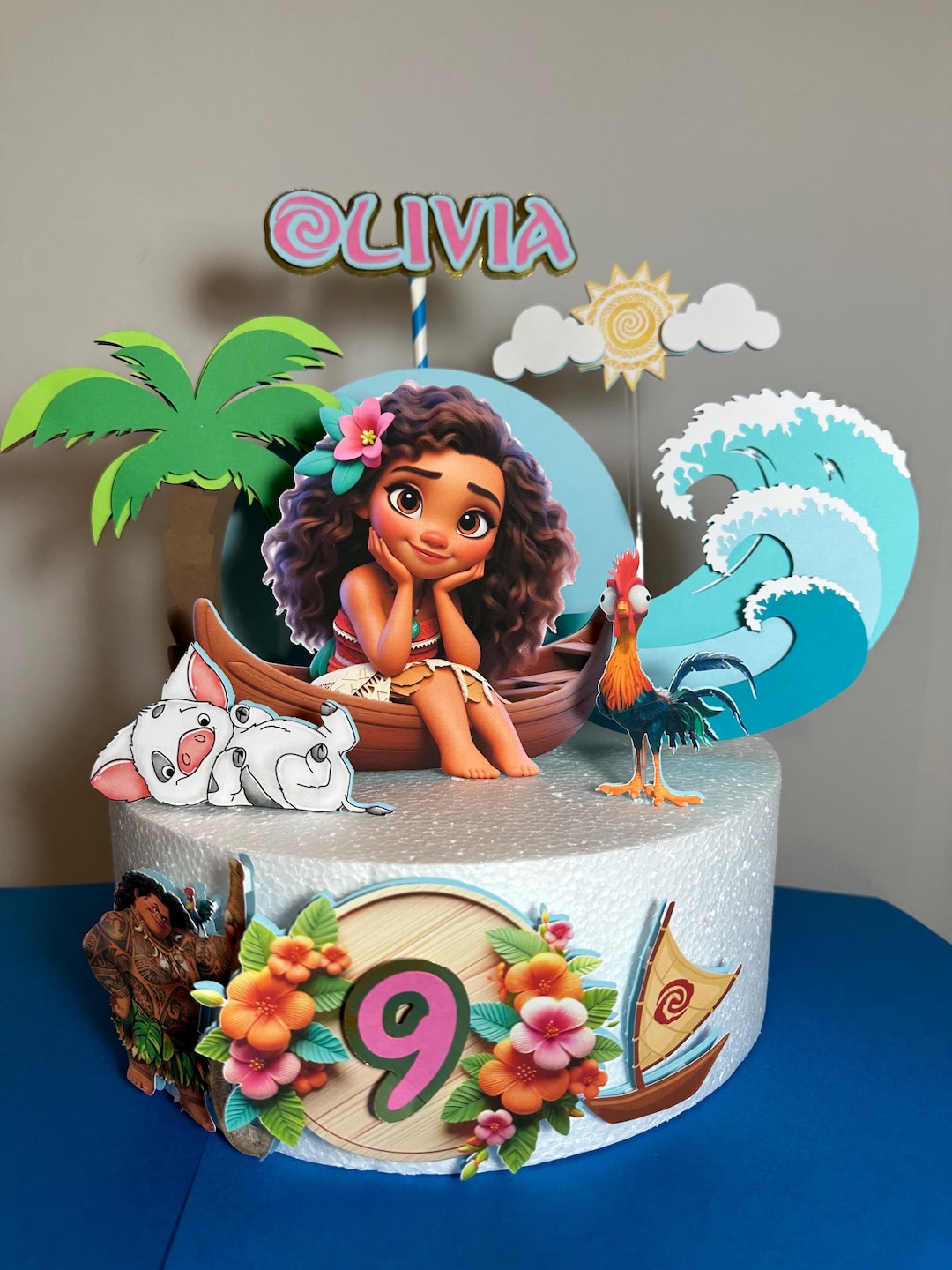 Moana Cake Topper - Moana Birthday Party - Moana Theme - Custom Order ...