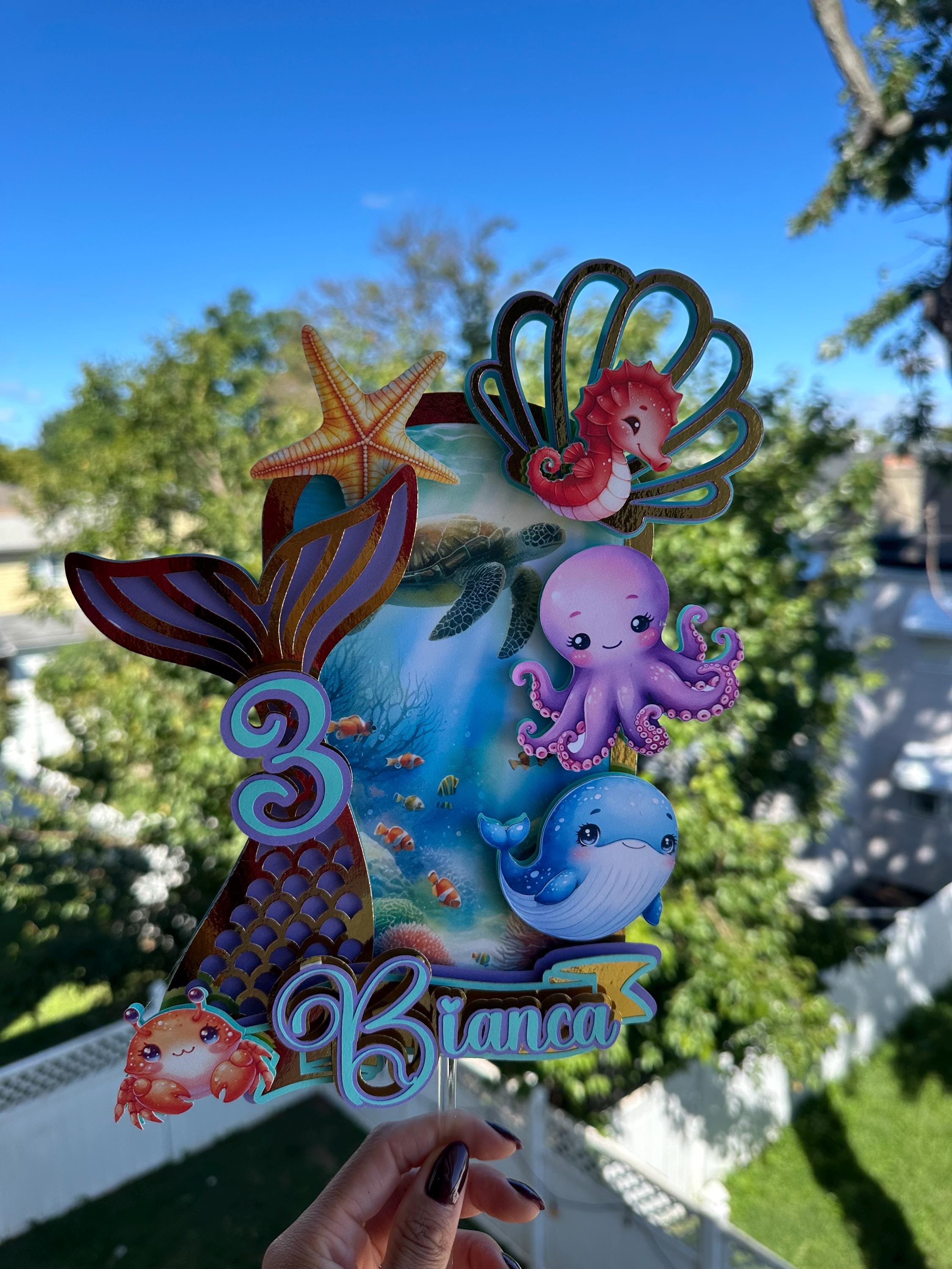 Under the Sea Cake Topper- Birthday Sea Cake Topper Party Decor ...