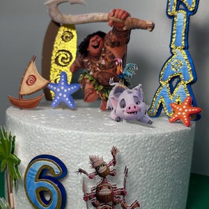 Maui Cake Topper - Maui Birthday Party - Maui / Moana Theme - Custom ...