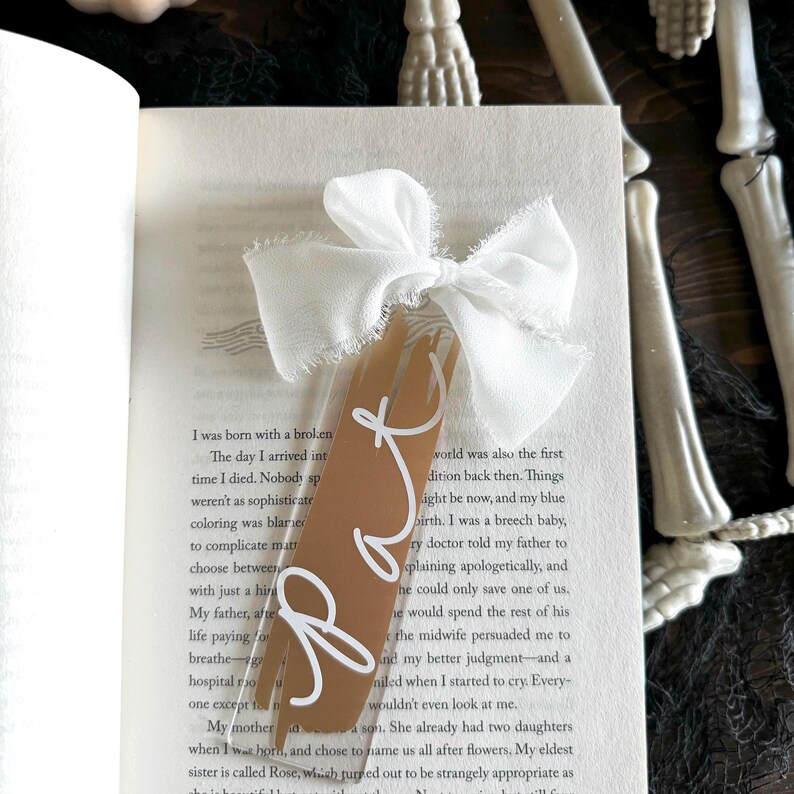 Bow Bookmark, Personalized Bookmark Unique Reading Companion, Book ...