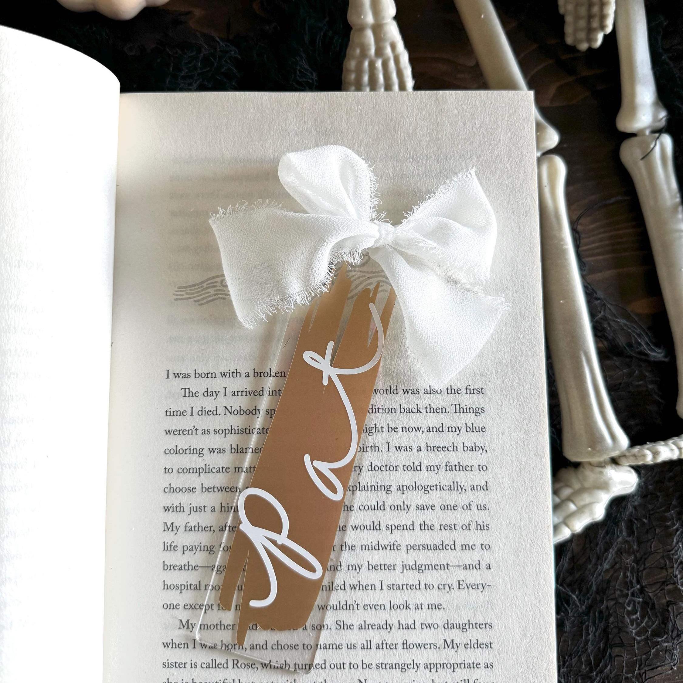 Bow Bookmark, Personalized Bookmark Unique Reading Companion, Book ...
