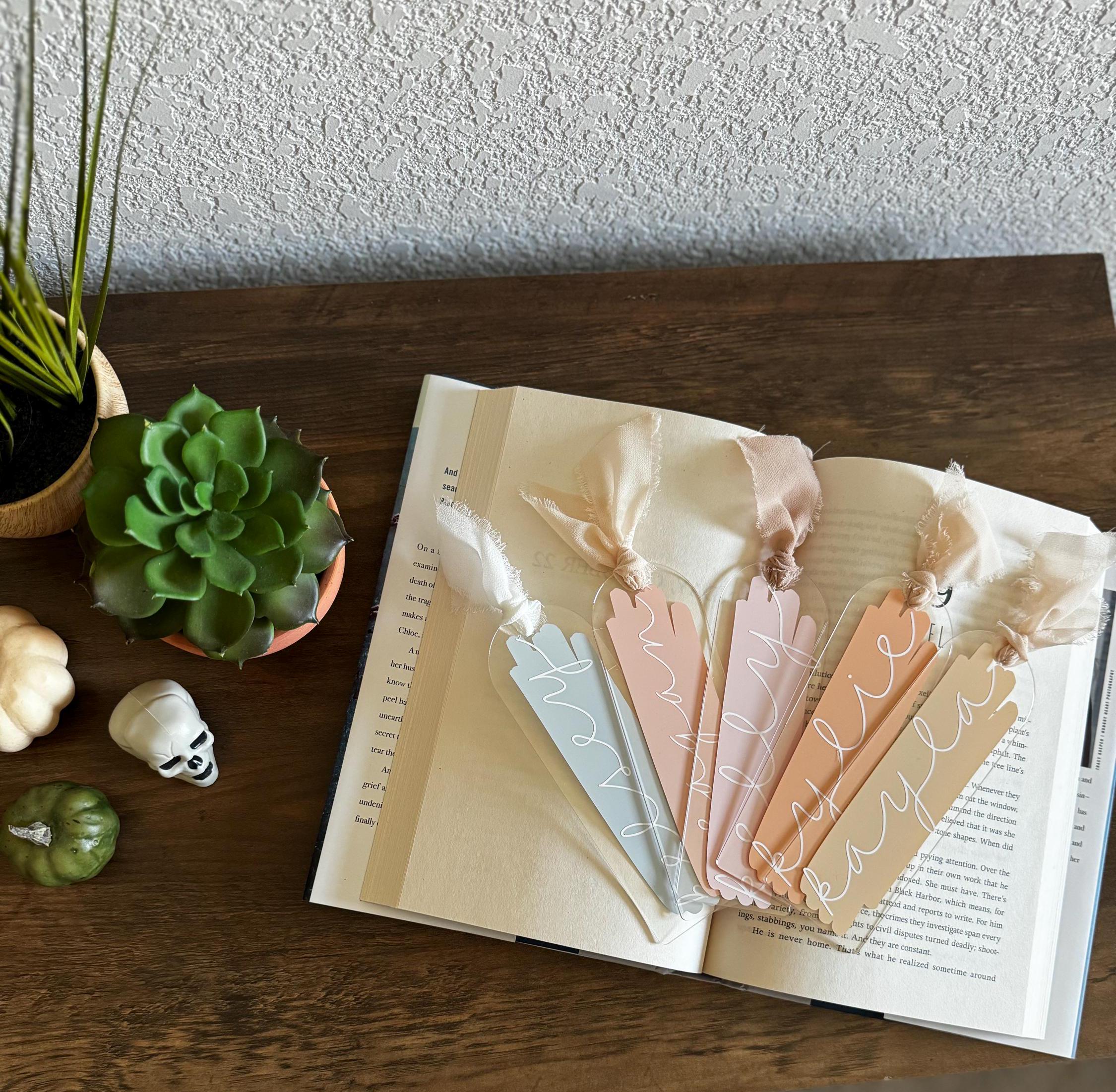 Stylish Acrylic Bookmark - Custom Aesthetic Design for Readers ...