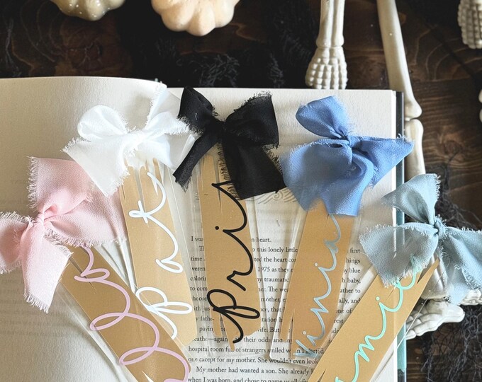 Satin Ribbon Bow Bookmark Trendy, Coquette, Girly Gift Pretty Tiktok ...