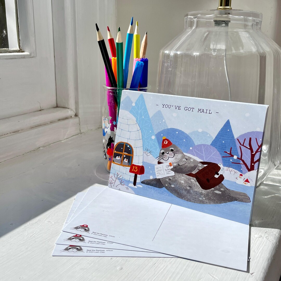 Seal the Postman Postcard | Animal Postman | Australian Postcard | A6 ...
