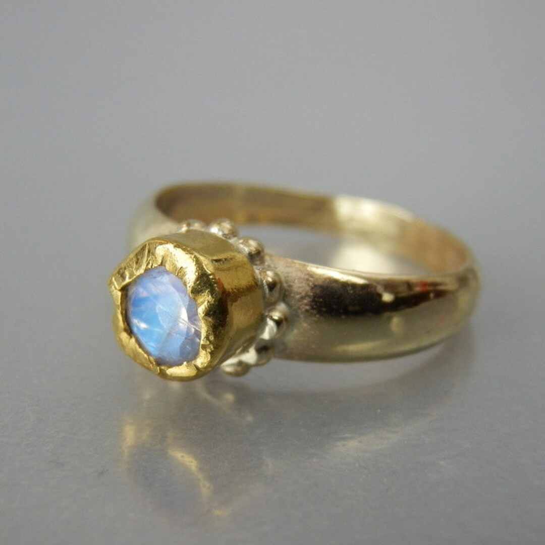 Moonstone Engagement Ring, Solid Gold Ring, Birthstone Ring, Engagement ...