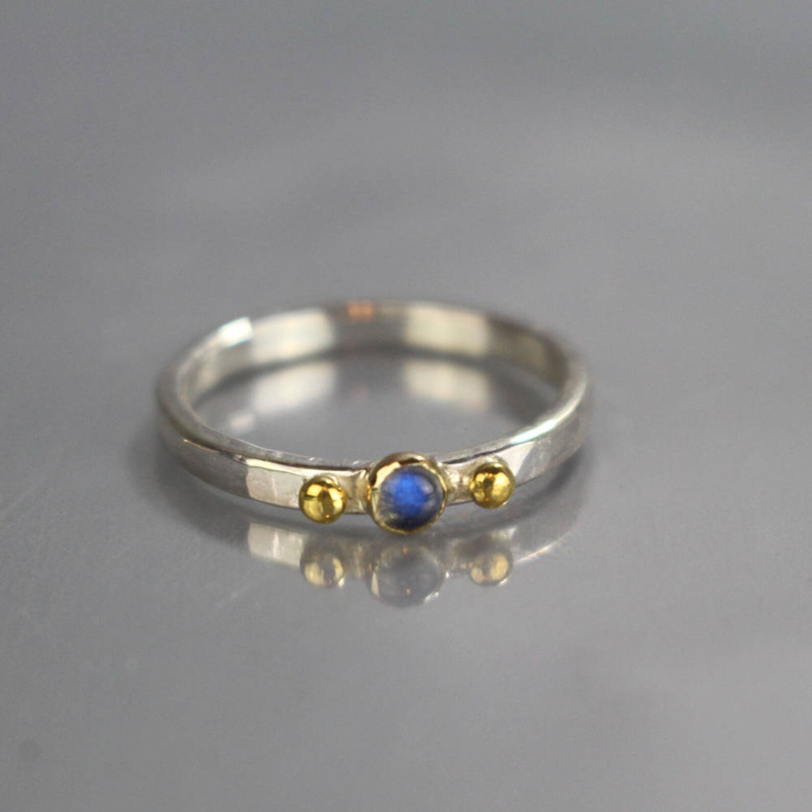 Labradorite Stacking Ring Labradorite Wedding Band Silver | Etsy