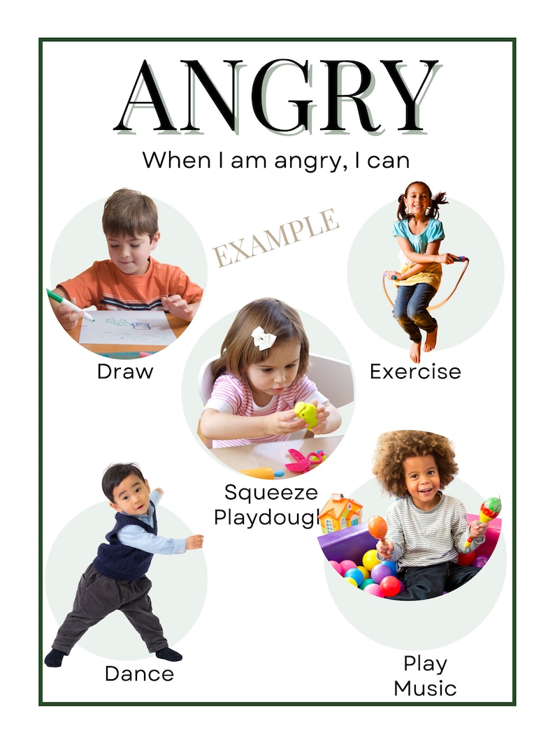 Feelings Chart and Emotions Chart for Kids Printable Poster / Decor ...