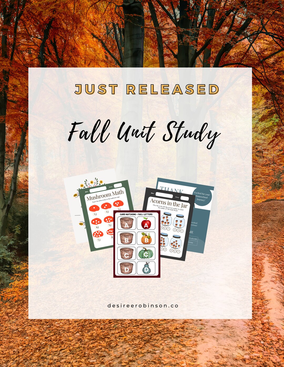 Fall / Autumn Homeschool Unit Study| Preschool Curriculum, Kindergarten ...