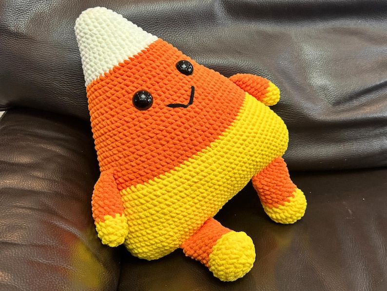 Pillow Crochet Pattern: Candy Corn - Halloween Amigurumi - Easy ...