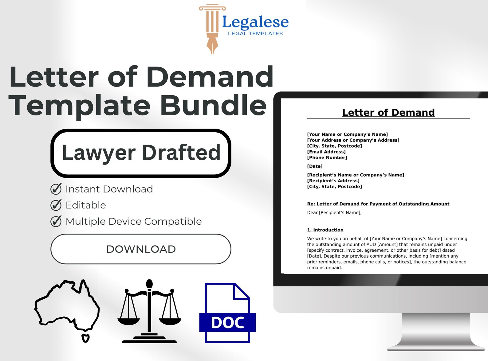 Letter of Demand - Bundle - Demand Letter, Demand Letter Template ...