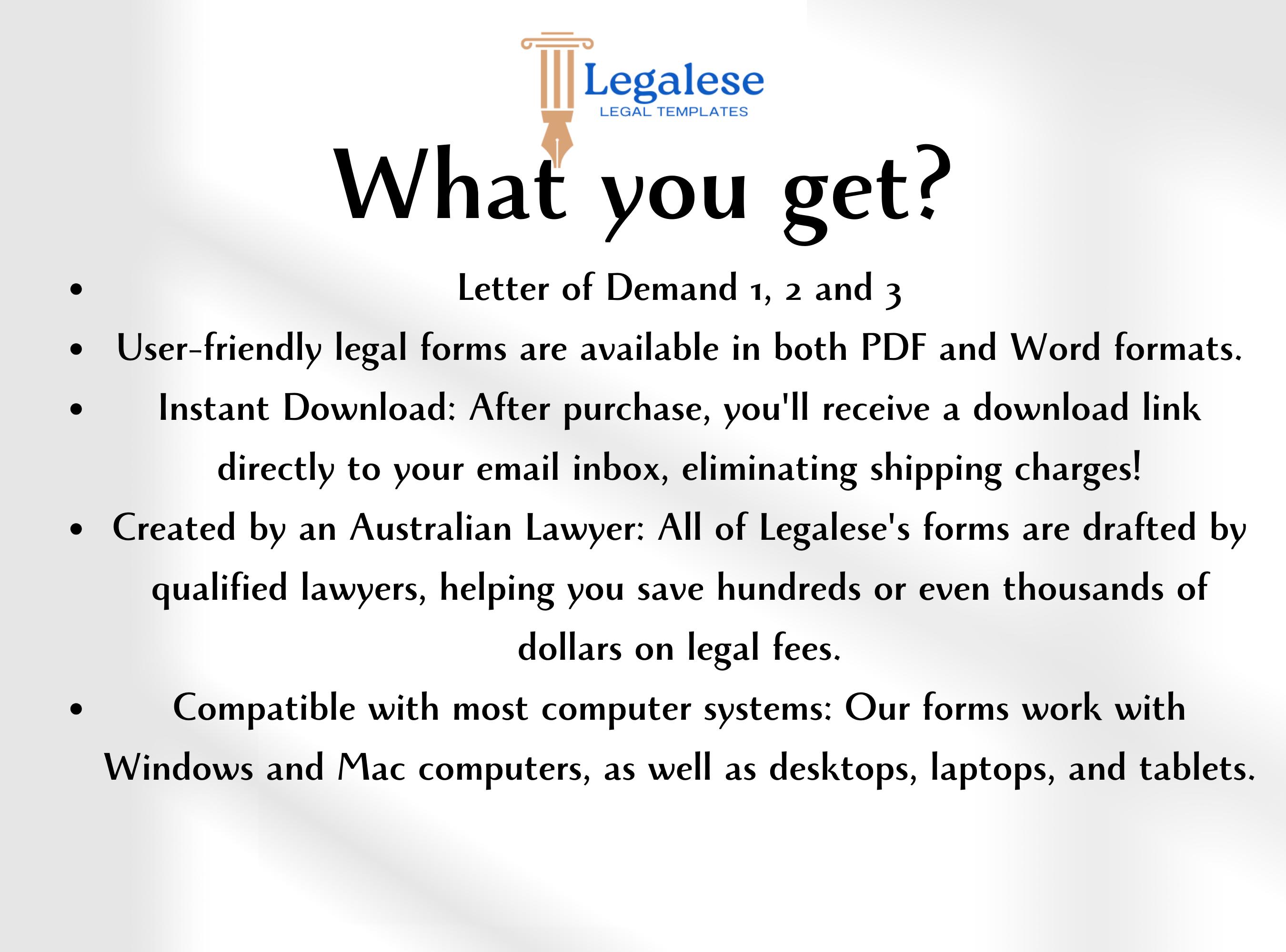 Letter of Demand - Bundle - Demand Letter, Demand Letter Template ...